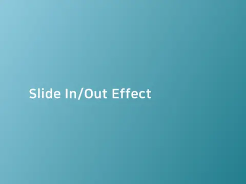 Slide In/Out Effect | 코드너리