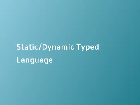 Static/Dynamic Typed Language | 코드너리